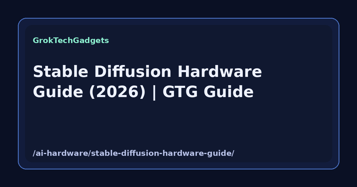 Stable Diffusion Hardware Guide (2026) — GrokTechGadgets