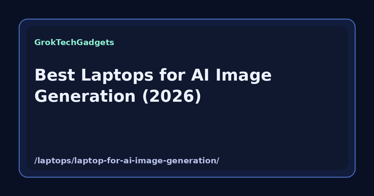 Best Laptops for AI Image Generation (2026) — GrokTechGadgets