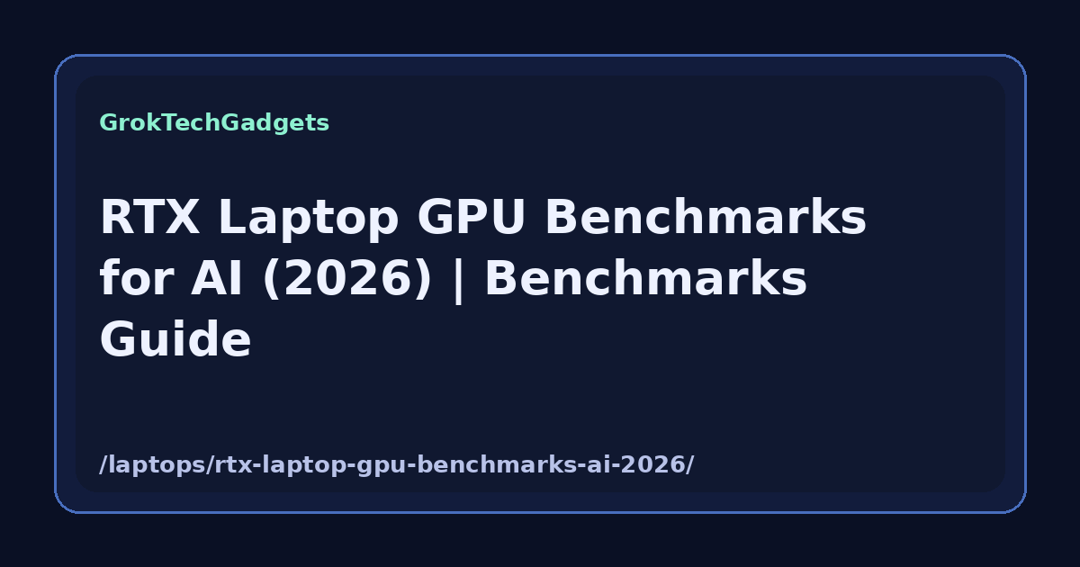 RTX Laptop GPU Benchmarks for AI (2026) — GrokTechGadgets